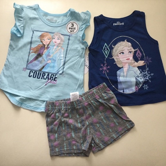 Disney | Matching Sets | Disney Frozen Elsa Anna Cute Shorts Set | Poshmark